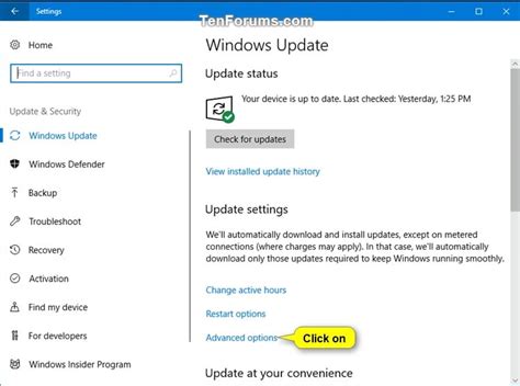 Windows Update Defer Feature And Quality Updates In Windows 10 Tutorials