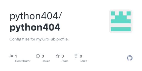 GitHub Python Python Config Files For My GitHub Profile