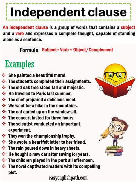Independent Clauses Types Definitions And Examples Clause Subject And Verb Dependent Clause