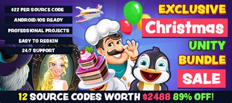 Webelinx Christmas MEGA Unity Bundle 12 Source Codes Worth 2 488 89 OFF Sell My App