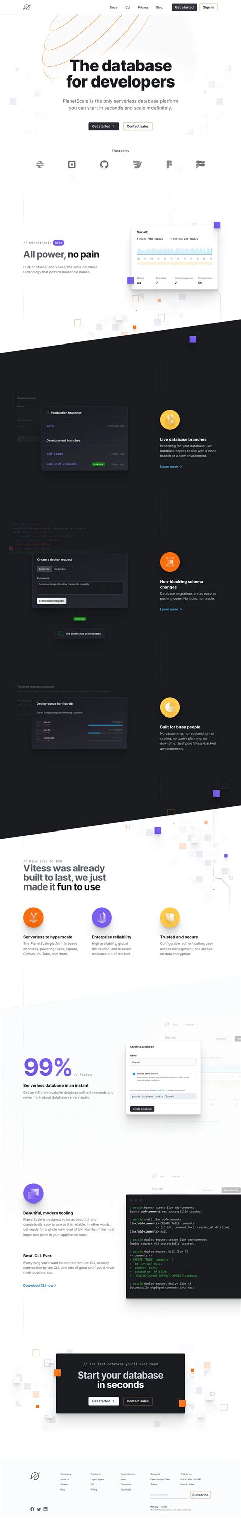 Planetscale Website Design Lapa Ninja