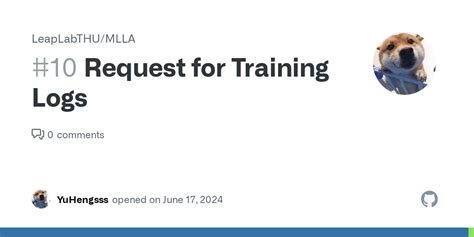 Request For Training Logs Issue LeapLabTHU MLLA GitHub