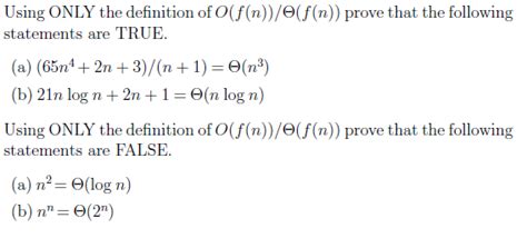Solved Using ONLY The Definition Of F N F N Prove That Chegg Com