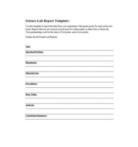 Science Experiment Report Template PROFESSIONAL TEMPLATES PROFESSIONAL TEMPLATES