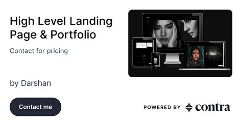 high level landing page and portfolio by darshan