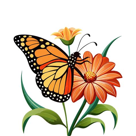 Premium Vector Monarch Butterfly Flying Illustration Monarch