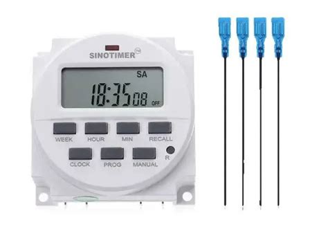 Таймер недельный Sinotimer Tm618n 2 программируемый 220v переменного тока 4 коннектора для