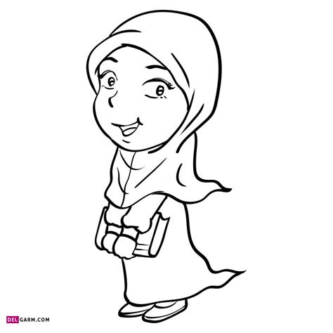 20 نقاشی شیک و باکلاس با موضوع حجاب برای رنگ آمیزی کودکان