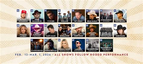 The “san Antonio Stock Show And Rodeo” Announced Their 2026 Lineup Yall