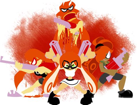 Tg Splatoon Orange Team By Quarma On Deviantart