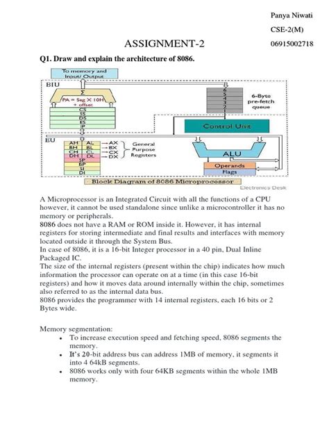 Mpmc Assignment 2 Pdf Central Processing Unit Microprocessor