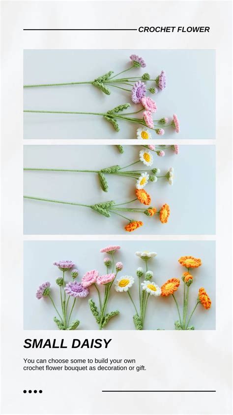 Crochet Flower Small Daisy Crochet Flowers Crochet Crochet Flower