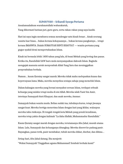 Kisah Sumayyah Bercerita Pdf