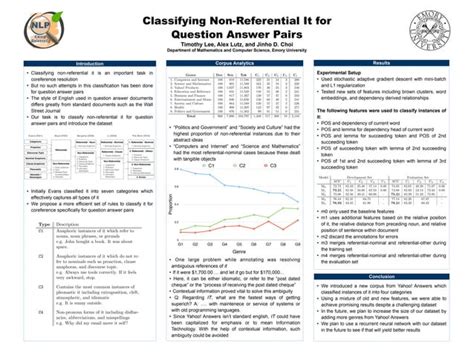 Classifying Non Referential It For Question Answer Pairs Ppt