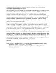 Class Topic Dq Docx Docx What Is Sampling Theory Describe It And Provide Examples To