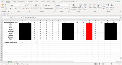 How To Create An Excel Attendance Tracker Free Templates