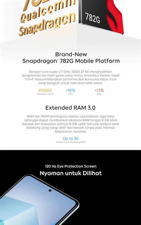 Jual Vivo Iqoo Z7 12 256 Snapdragon 782g 120w Flashcharge 5000mah 64mp Ois 3k Vc