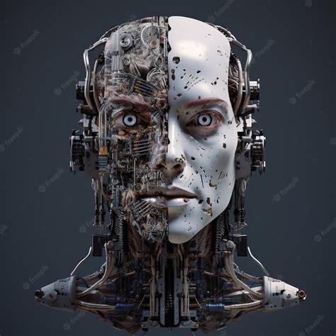 Premium Photo A Hyper Detailed 3d Render Portrait Of A Humanoid Robot