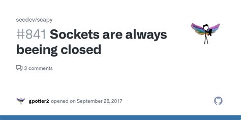 Sockets Are Always Beeing Closed Issue Secdev Scapy GitHub