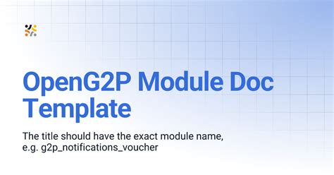 openg2p module doc template openg2p docs