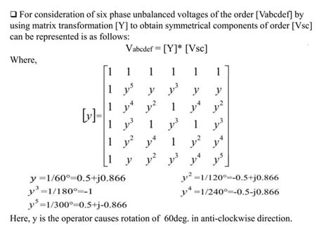 Comparative Analysis Of 3 Phase 5 Phase And 6 Phase Symmetrical Components With Matlab Pptx