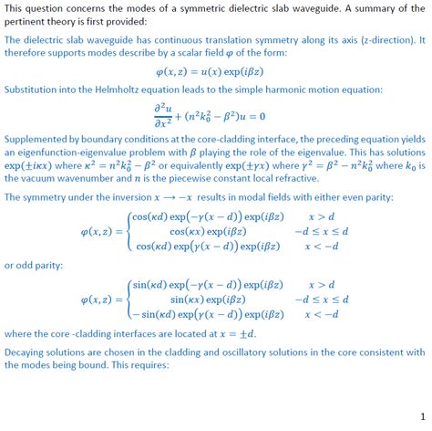 This Question Concerns The Modes Of An Asymmetric Chegg