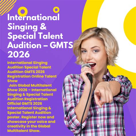 🏆 International Singing Audition Special Talent Audition Registration