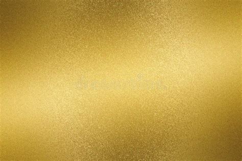 Glowing Gold Wave Metallic Wall With Scratched Surface Abstract Texture Background Stock