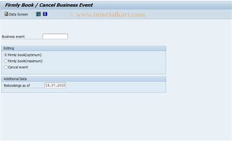 PV SAP Tcode Firmly Book Cancel Business Event