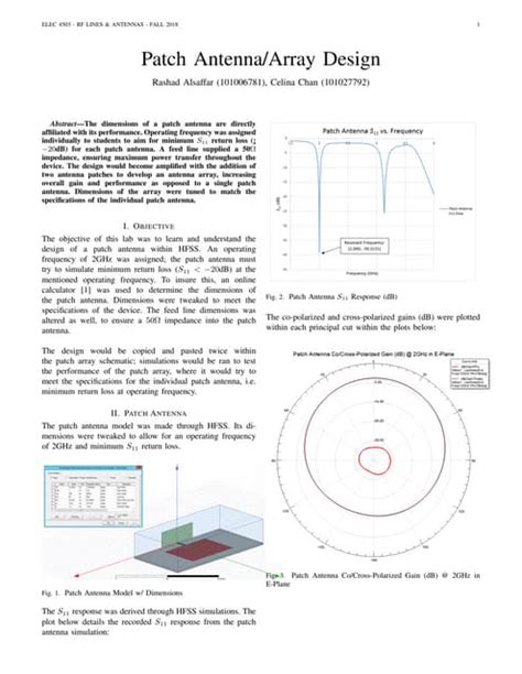 2 Ghz Patch Antennaarray Design Pdf