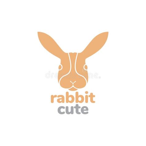 Head Flat Rabbit Minimal Logo Design Vector Graphic Symbol Icon