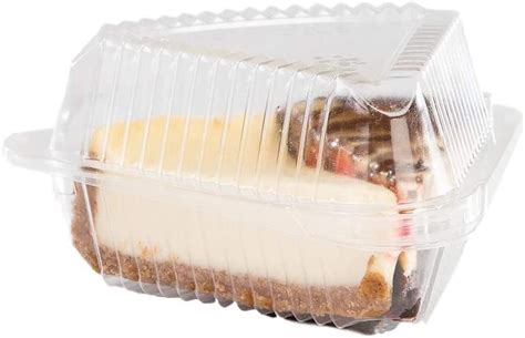 Mt Products Hinged Plastic Cake Slice Container Pack Of 20 Mt Products
