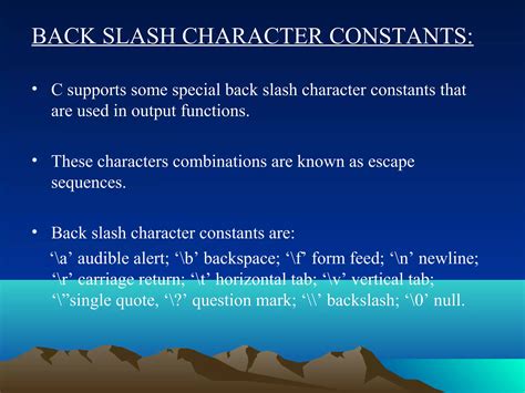 Constants Variables And Datatypes In C Ppt