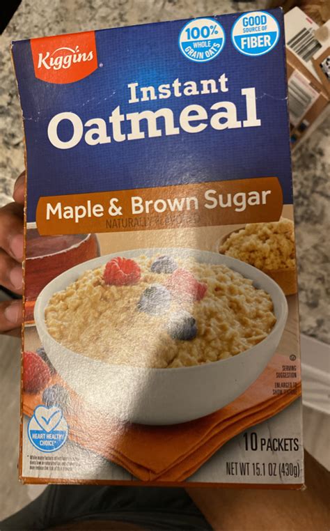 Kiggins Maple And Brown Sugar Instant Oatmeal Fig App