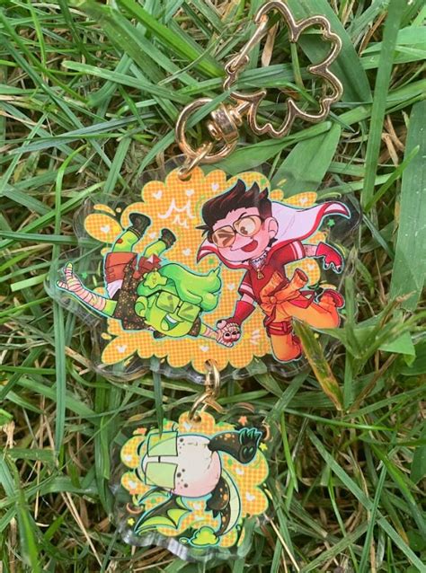 Slimecicle And Mariana Qsmp Keychain Etsy