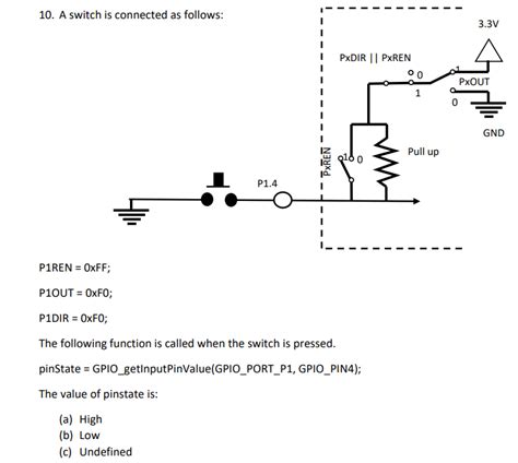 Solved 10 A Su P1ren P1out 0xfo P1dir 0xf0