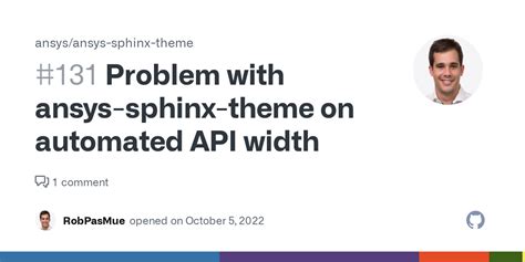 Problem With Ansys Sphinx Theme On Automated API Width Issue 131