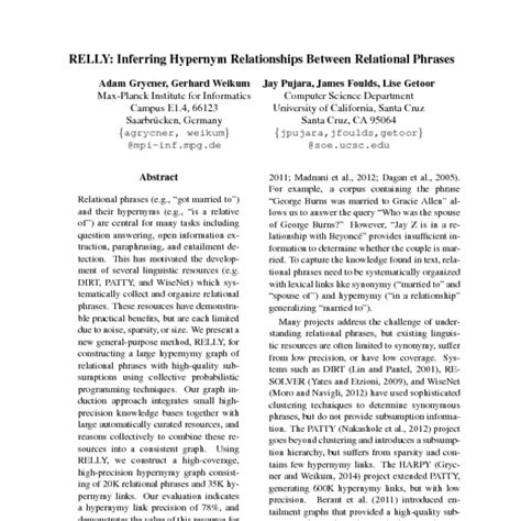 Relly Inferring Hypernym Relationships Between Relational Phrases