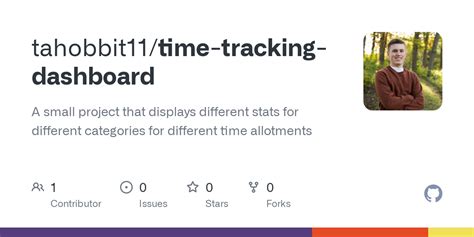 Github Tahobbit11time Tracking Dashboard A Small Project That Displays Different Stats For