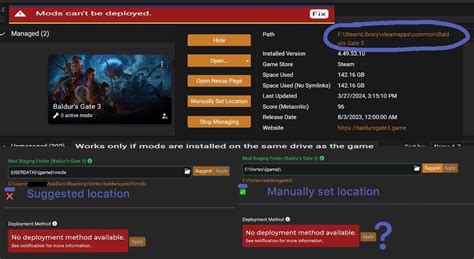 Unable To Deploy Mods Mods Can T Be Deployed No Deployment Method