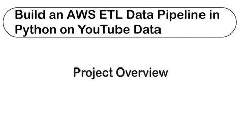 Build An Aws Etl Data Pipeline In Python On Youtube