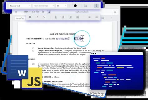 javascript docx editor sdk for webviewer apryse
