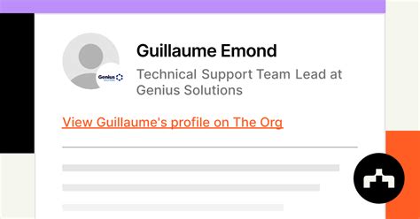 Guillaume Emond Technical Support Team Lead At Genius Solutions The Org
