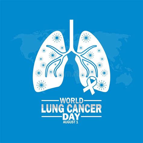 World Lung Cancer Day Background Stock Vector Illustration Of