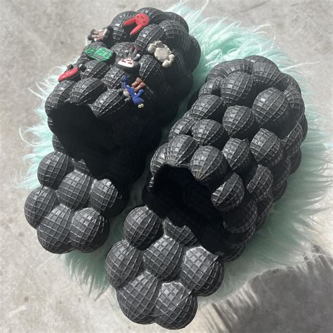 Black Bubble Slides Includes Jibbits M8 W995 Depop