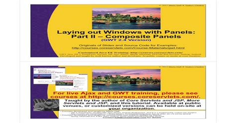 Pdf Laying Out Windows With Panels Part Ii Xu001