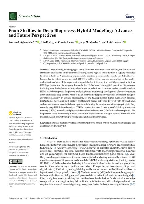 pdf from shallow to deep bioprocess hybrid modeling advances and