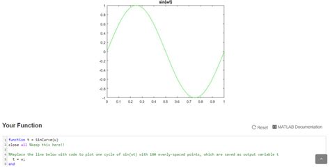 Solved Write A Matlab Program Called Sincurve To Plot One