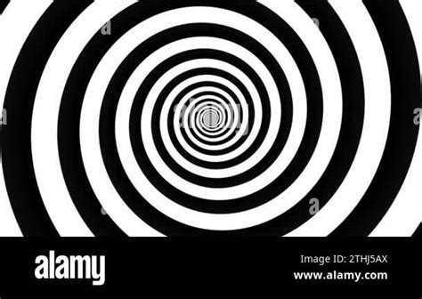 Endless Spinning Futuristic Spiral Simple Black And White Video
