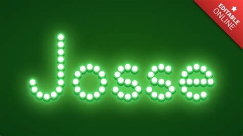 Josse Green Led Text Effect Generator